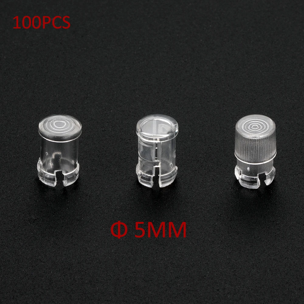 100PCS-5MM-LED-Base-Clear-Plastic-LED-Holder-Lamp-Light-Guide ...