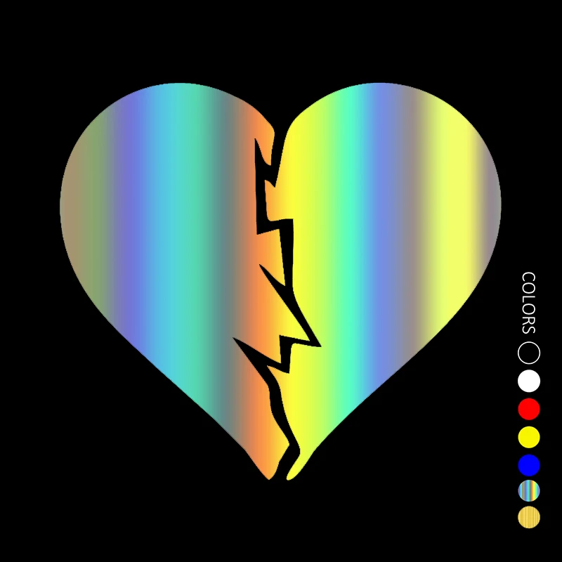 Car With Rainbow Colored Hearts