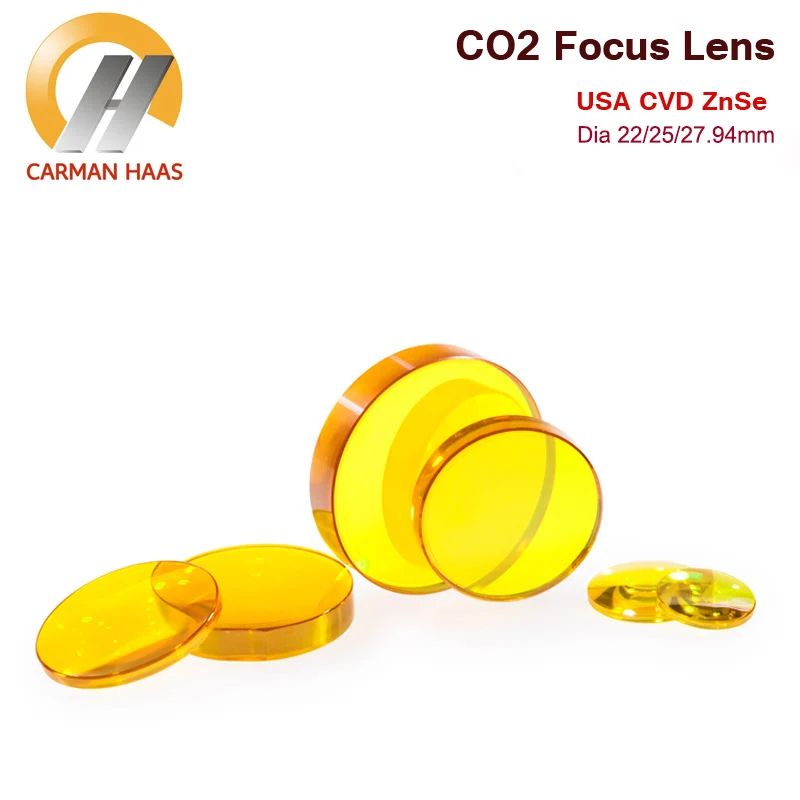 CO2 Focus Lens USA CVD ZnSe Focus Lens Dia 22mm 25mm FL 38.1mm 50.8mm ...