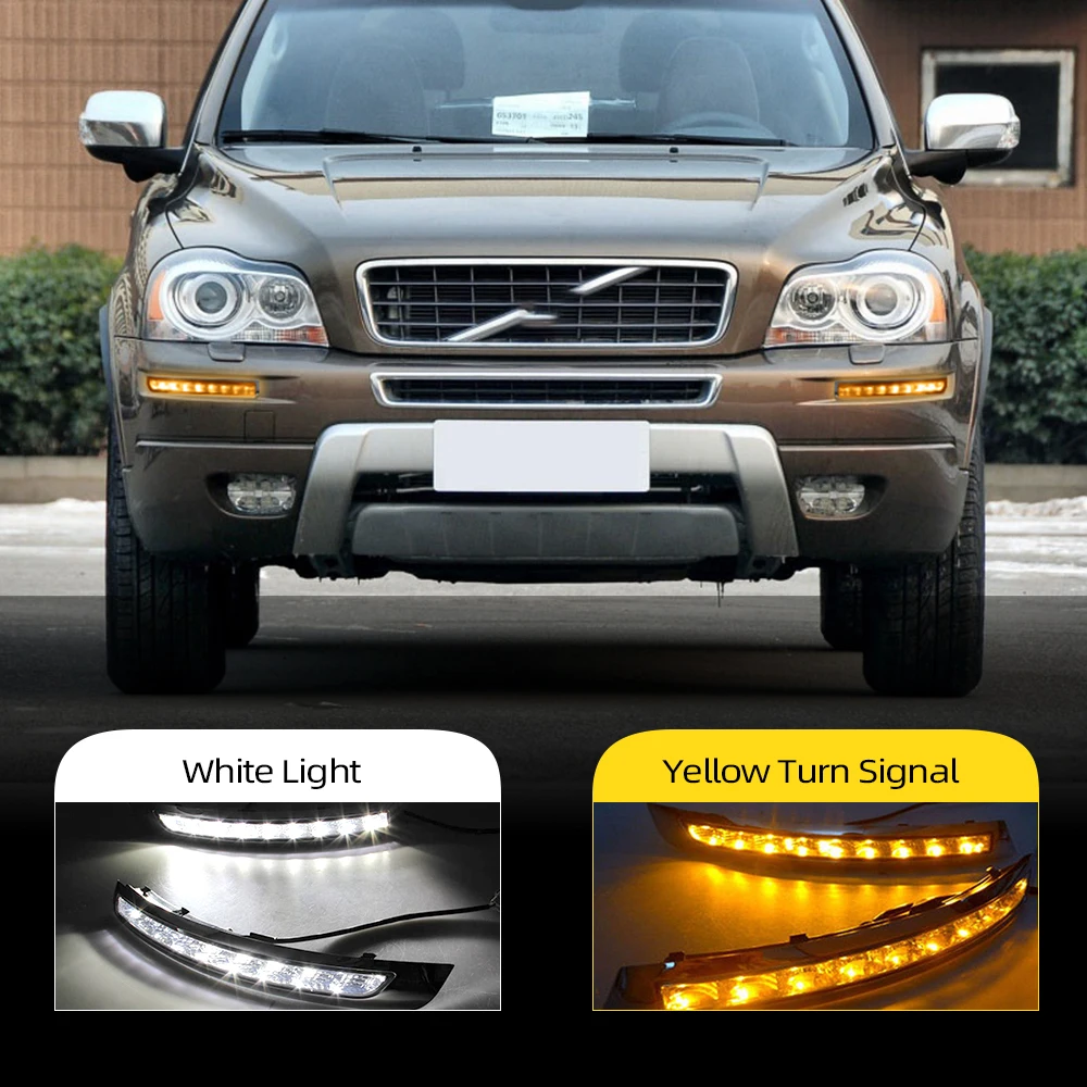 Car LED DRL For VOLVO XC90 2007 2008 2009 2010 2011 2012 2013 Daylight ...