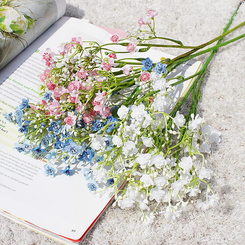 Flor falsa feminina para casamento, conjunto de flores artificiais ...