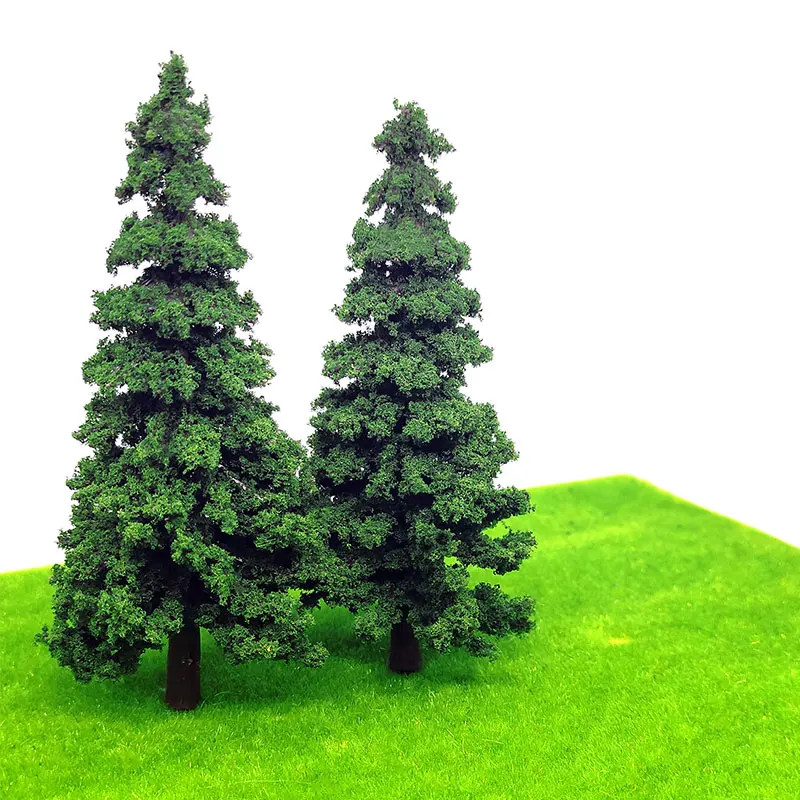 20pcs 1:87 Scale Model Pine Trees Cedar Landscape Miniature Train ...