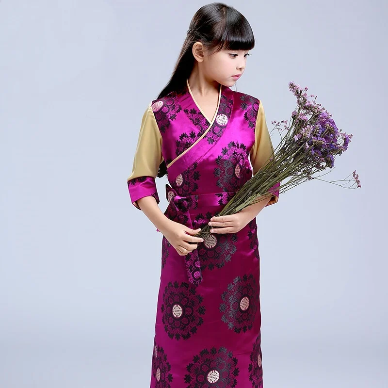 Traditional Tibetan Clothing Elegant Women Long Classical Ethnic Folk ...