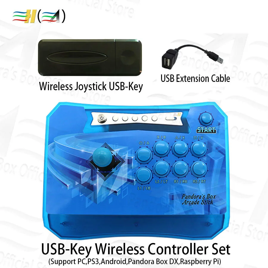 Original Wireless Arcade Joystick Controller With Usb-key Wireless ...