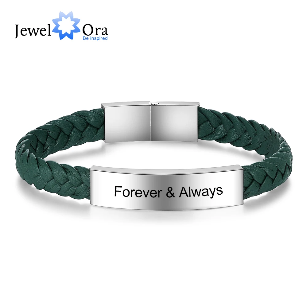 Personalized-Engraved-Stainless-Steel-Bar-Bracelets-for-Men-Black-Green ...