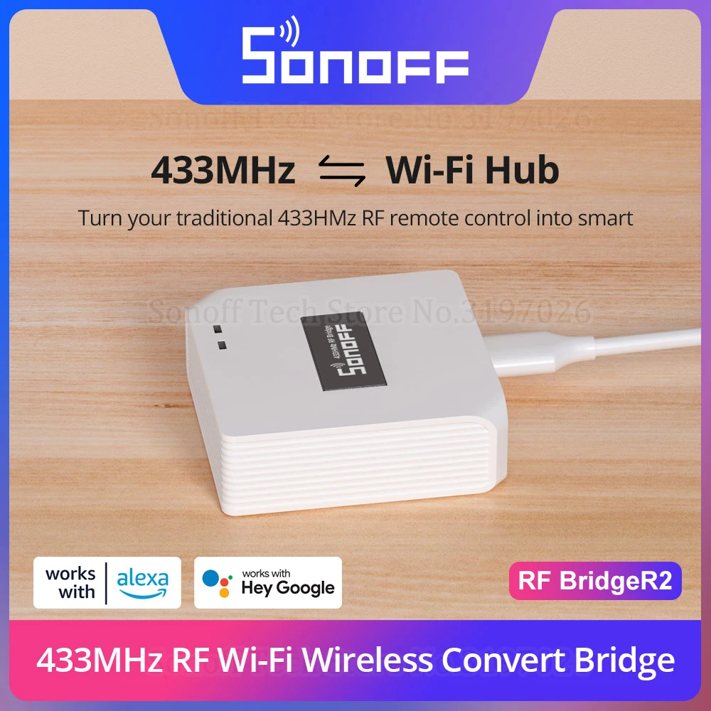 SONOFF RF Bridge R2 433MHz RF Wi Fi Wireless Gateway Smart Scene Home ...