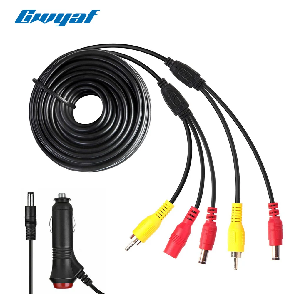 Rca Video Cable For Rear View Camera And Monitor Dc2.1 Car Cigarette ...