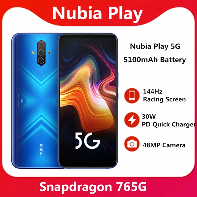 Original Global Firmware Nubia Play 5G Mobile Phone 6.65” AMOLED 8GB ...