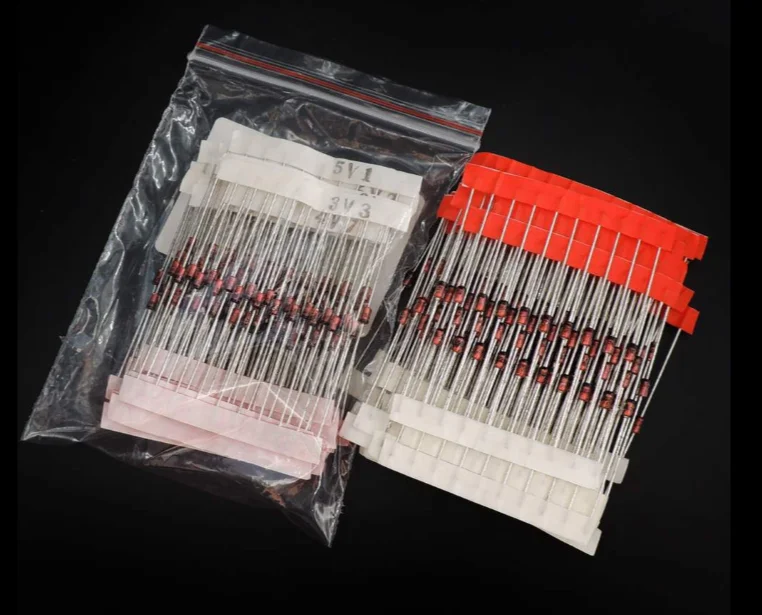 Kit 14 1W diodo Zener 12values * 10pcs = 140pcs 3V3 30V IN4728A IN4732A ...