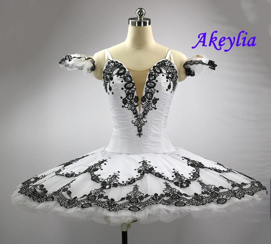 Adult Professional Ballet Tutu Girl Black White Harlequin Ballerina ...