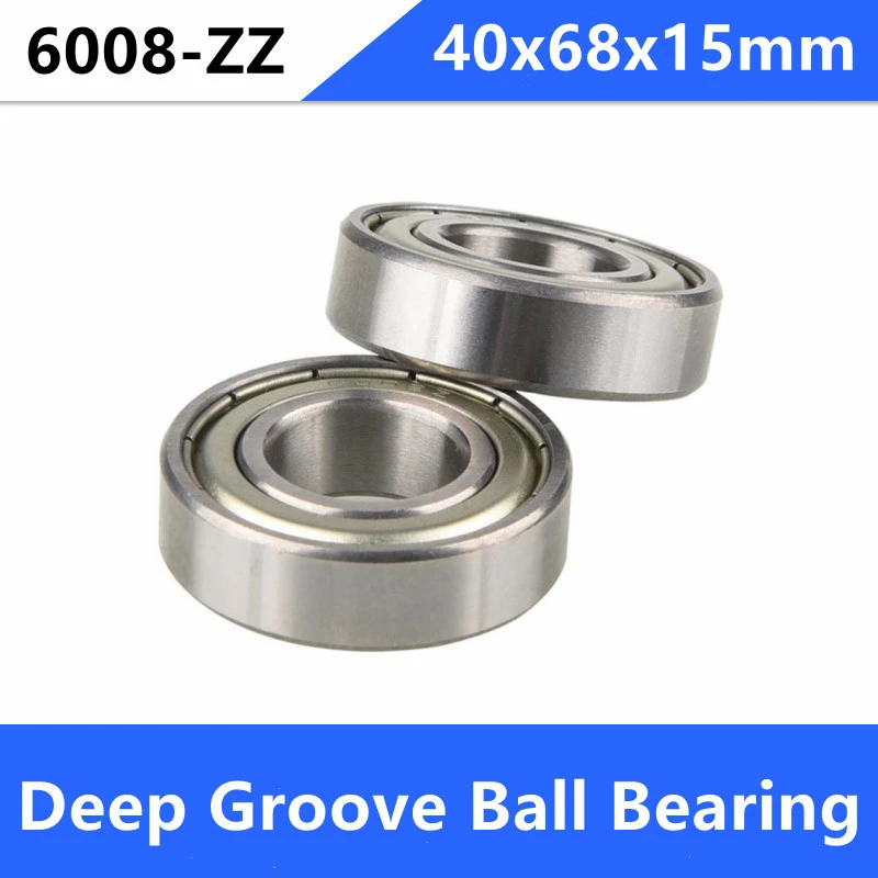 10pcs/lot 6008zz 6008 Shielded Deep Groove Radial Ball Bearing 40x68x15 ...