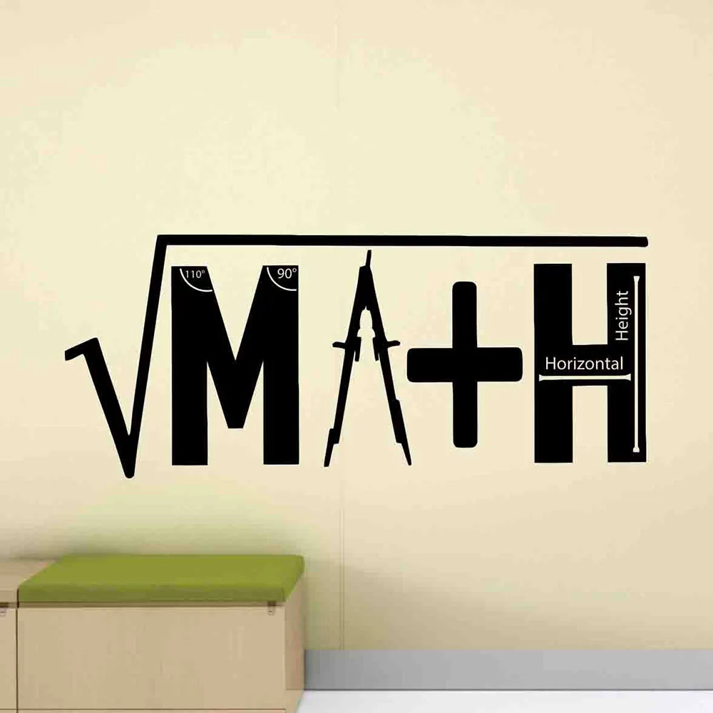 Math Wall Decal Sign Mathematical Formula Door Window Vinyl Sticker ...