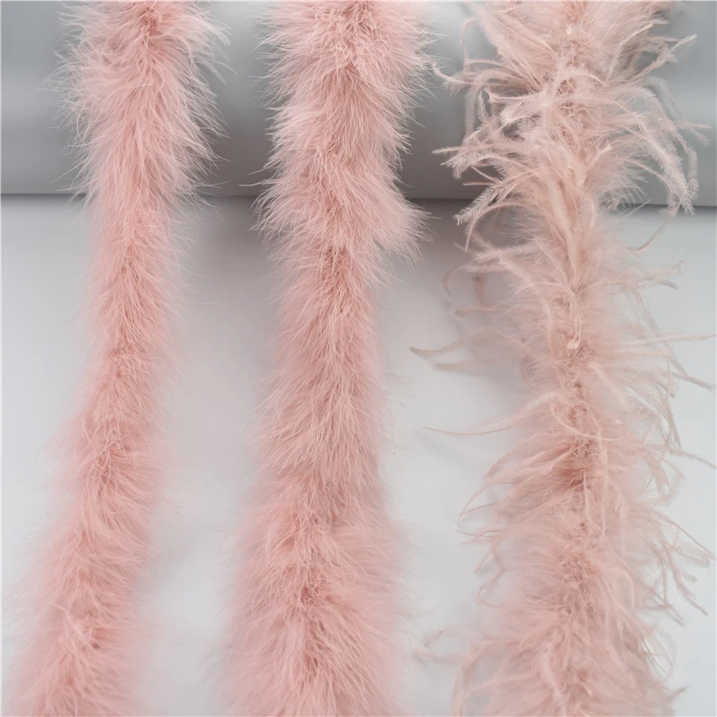 Sewing & Fiber Craft Supplies & Tools Marabou Feather fringe pink color ...