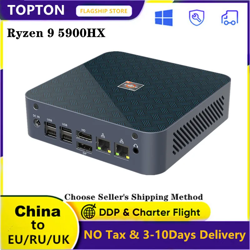 Amd Ryzen Gaming Mini Pc R9 5900hx 7 Pro 5850u Windows 11 Dual Lans ...