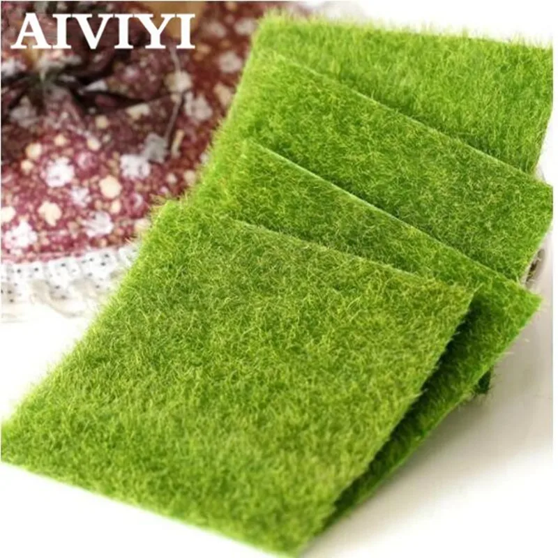 15x15cm Grass Mat Green Artificial Lawns 15x15cm Small Turf Carpets ...