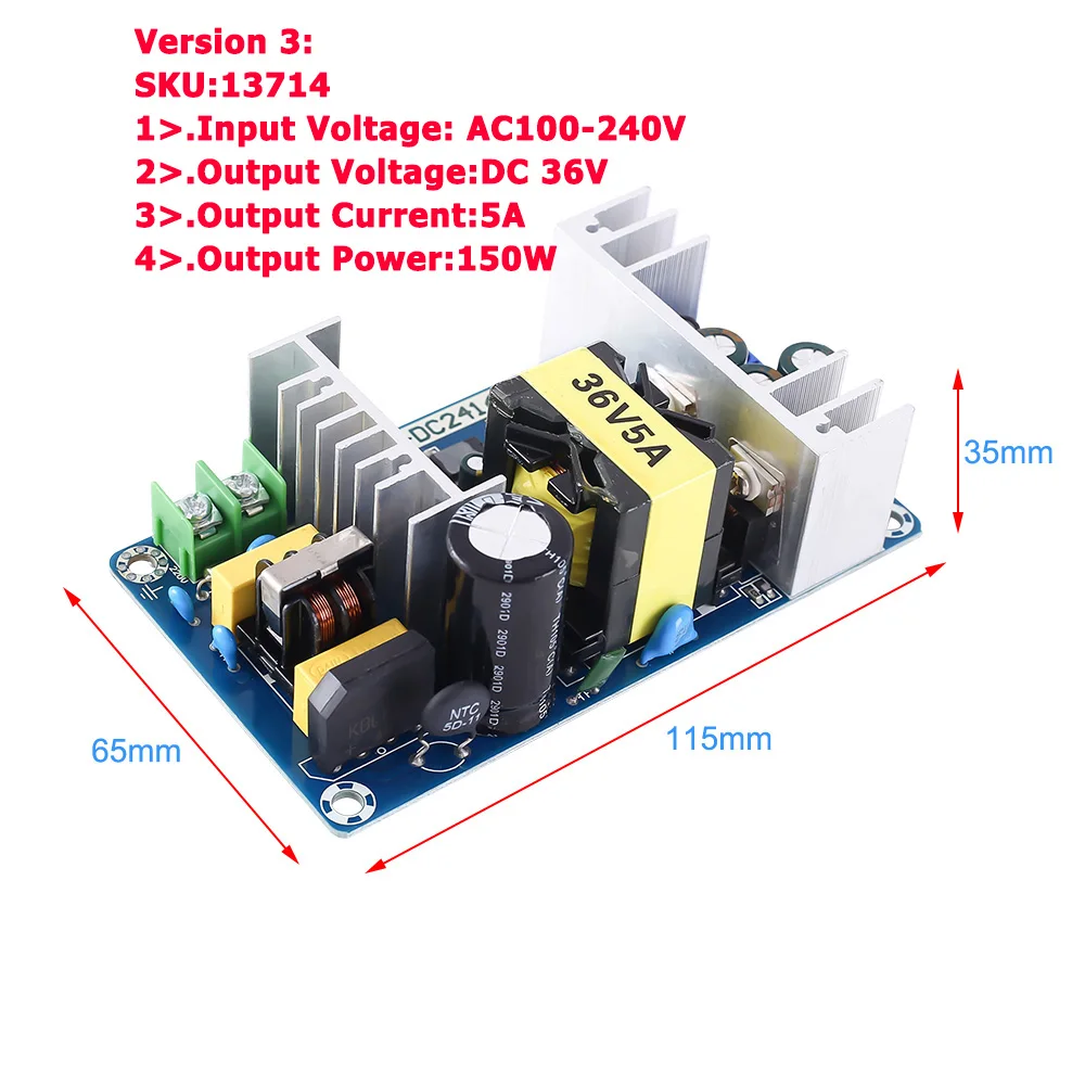Dual Output Isolation Switching Power Supply Module Adjustable Buck Step Down Module AC-DC ...