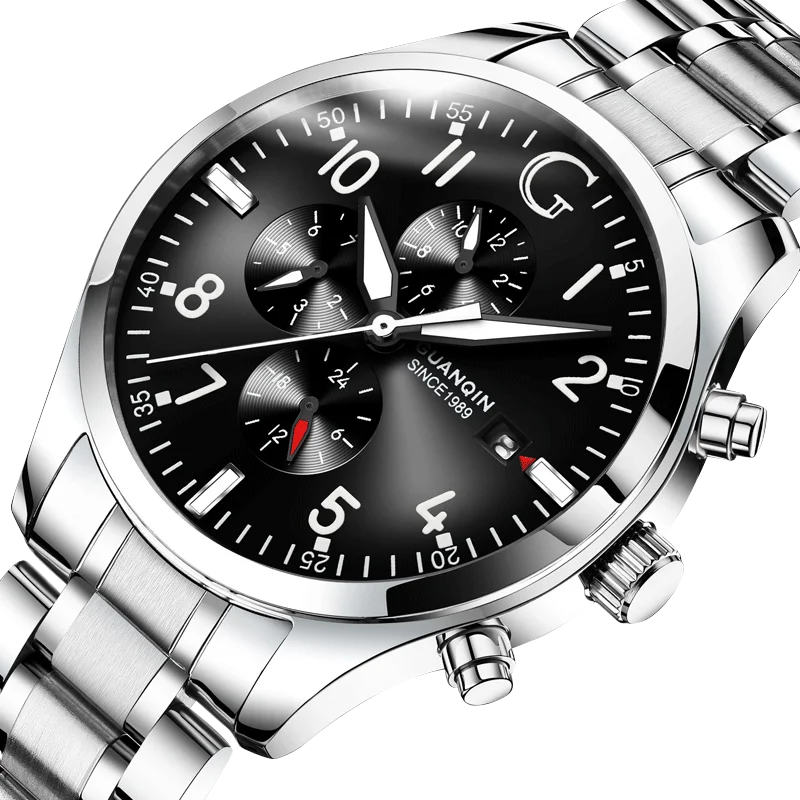 Guanqin Men Automatic Watch Waterproof Luminous Business Mechanical ...