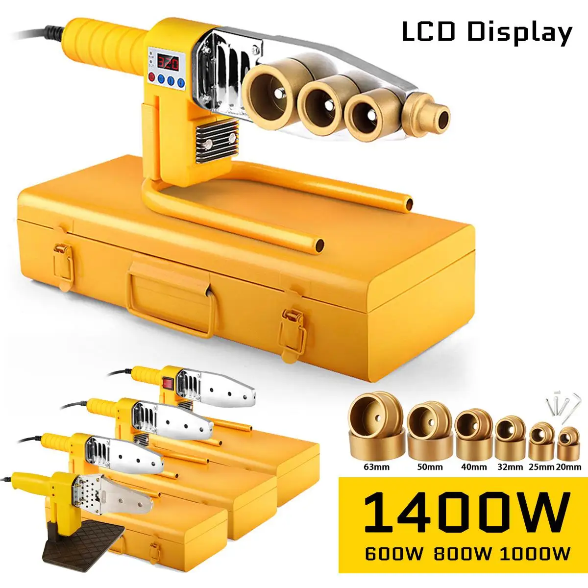 1500w Pipe Welding Machine Heating Tool Heads Set For Ppr Pb Pe Plastic ...