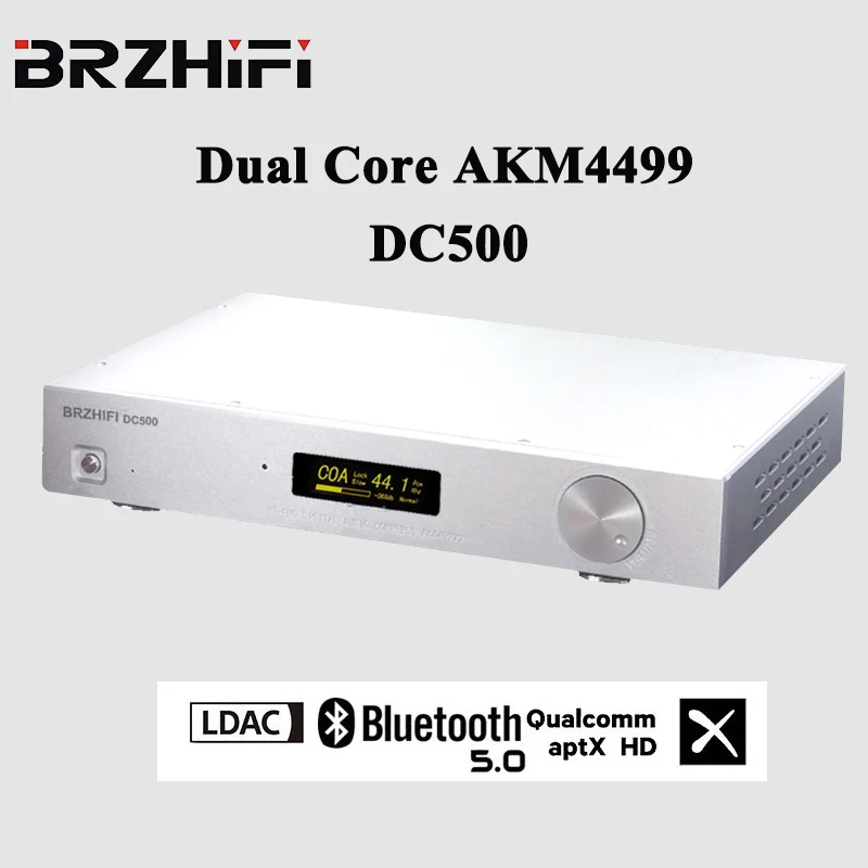 Brzhifi dc500ak4499デュアルコアデコーダーdac完全バランス型Bluetooth互換sds ldacデジタルアンプコアUSB処理|アンプ| - AliExpress
