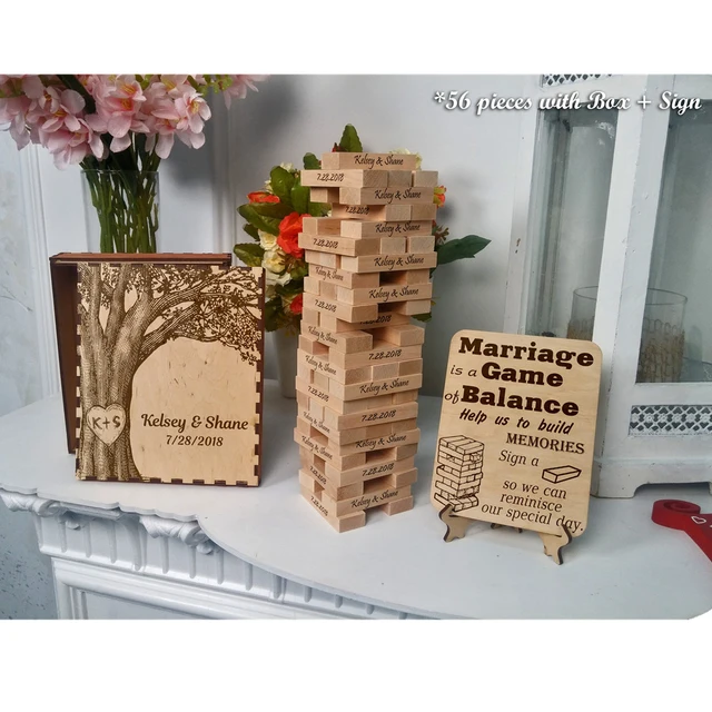 Jenga Blocks Wedding