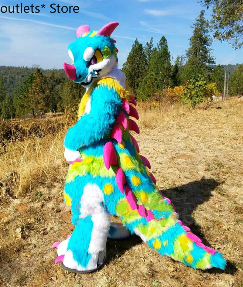 Orange-Dragon-Mascot-Costume-Suit-Cosplay-Party-Game-Fancy-Dress ...