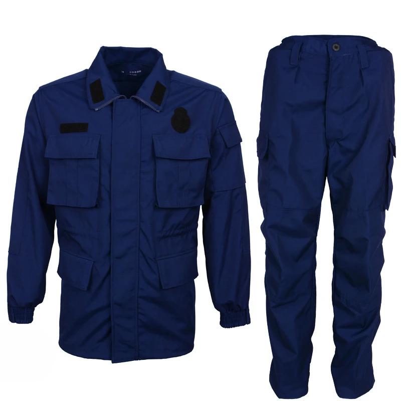 Navy-Blue-Training-Clothes-Winter-Summer-Long-Sleeve-Wearproof-Uniform ...