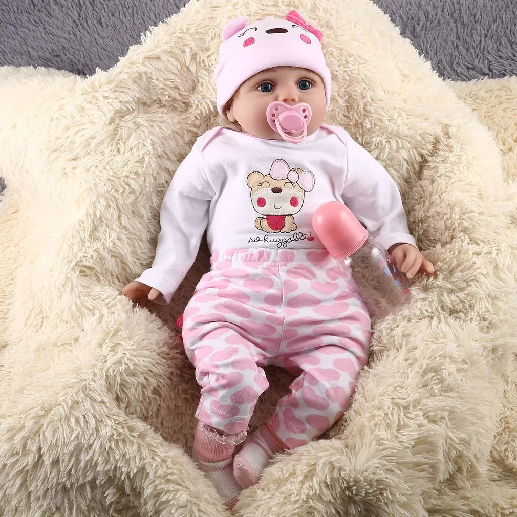 55CM-Cute-Soft-Vinyl-Reborn-Baby-Dolls-Handmade-Design-Cloth-Body ...