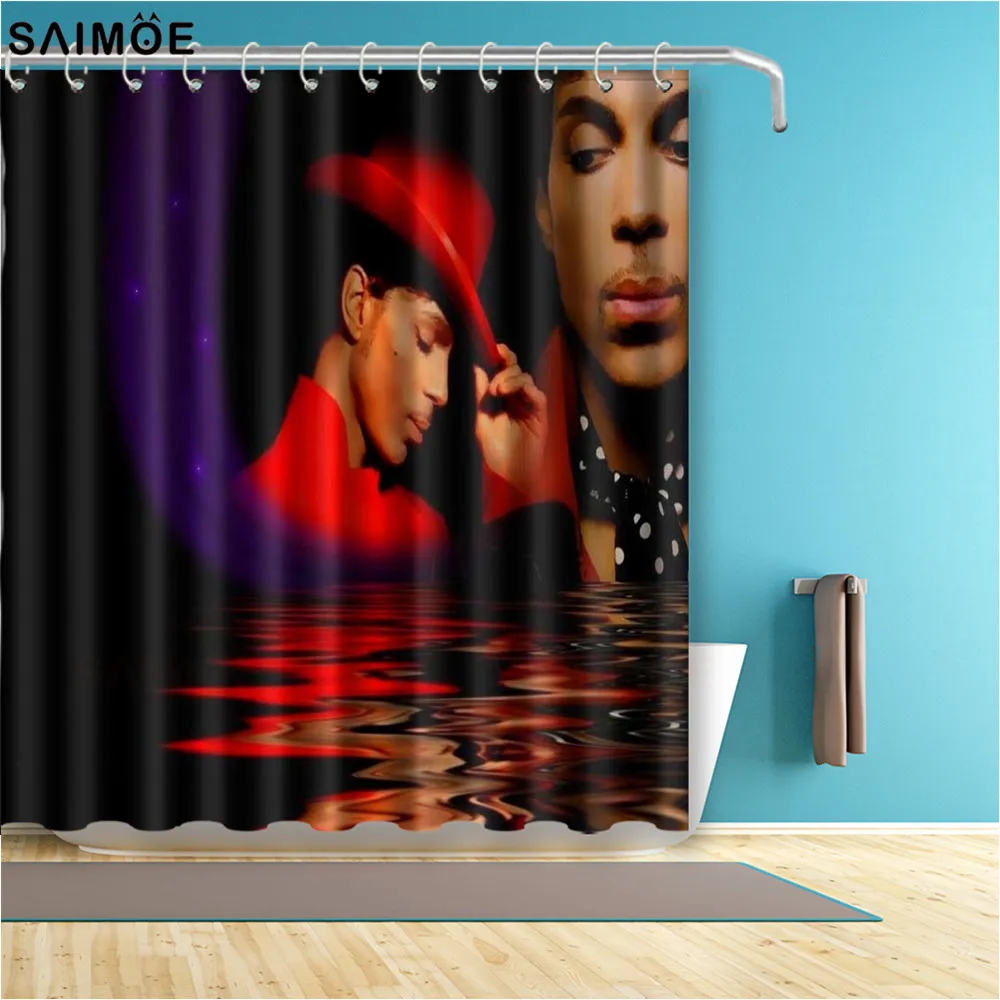 Fashion Prince Bathroom Curtain Music Singer Waterproof Polyester ...