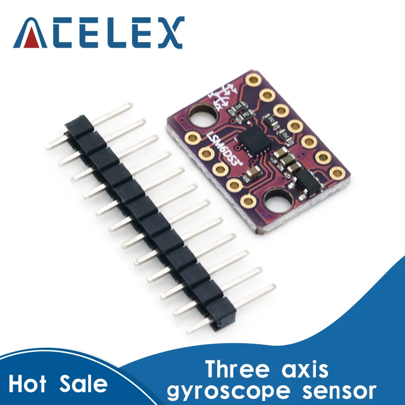 GY LSM6DS3 Accelerometer Gyro Embedded Digital Temperature Sensor Board ...