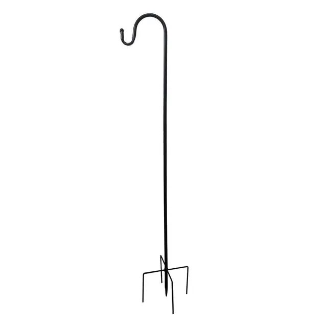Hot Adjustable Shepherd Crook Hooks Festoon Pole With Base Garden ...