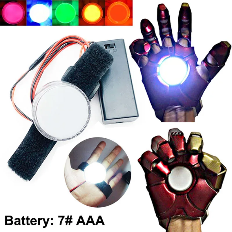 LED Light Controlled DIY Accessories For Tony Stark Hand Led Lamp Glove ...