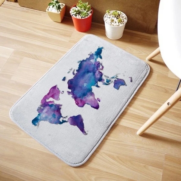 World-Map-Carpet-Living-Room-Indoor-Decoration-Mat-Watercolor-Map-Rug ...