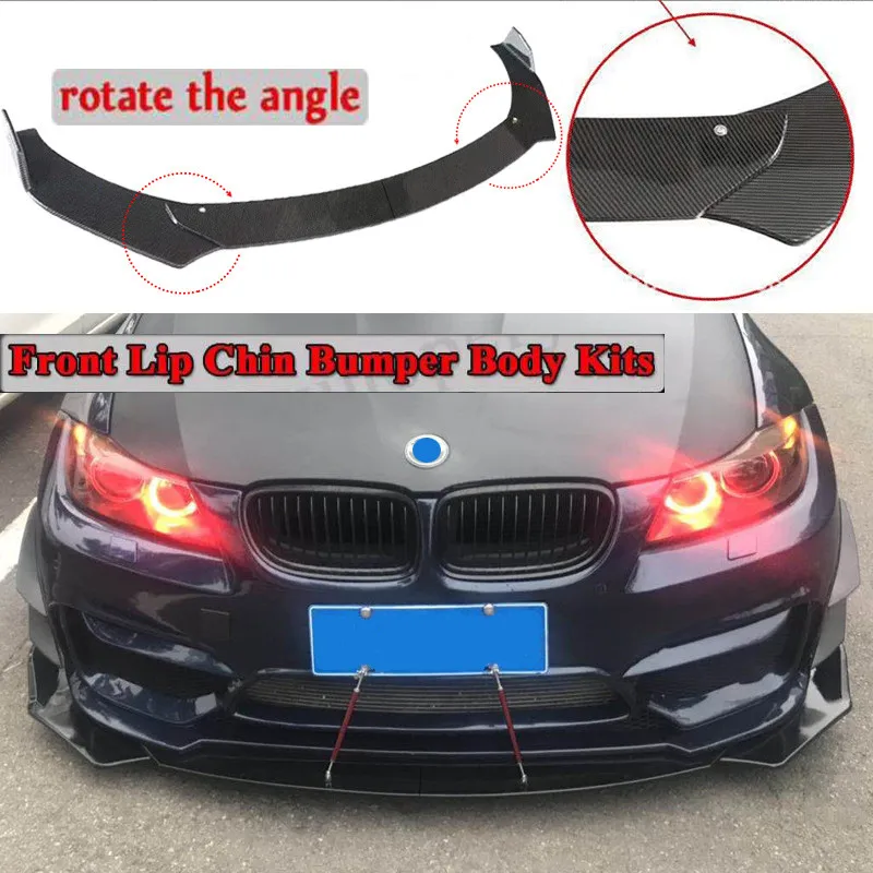 4pcs New Adjustable Universal Car Front Bumper Lip Splitter Lip Body ...