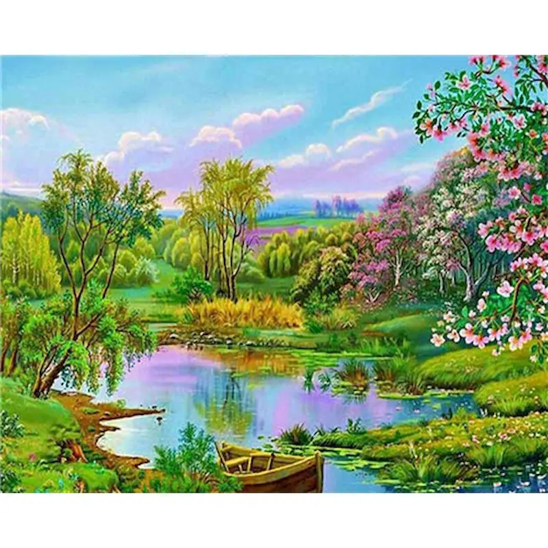 Spring Landscape Drawing