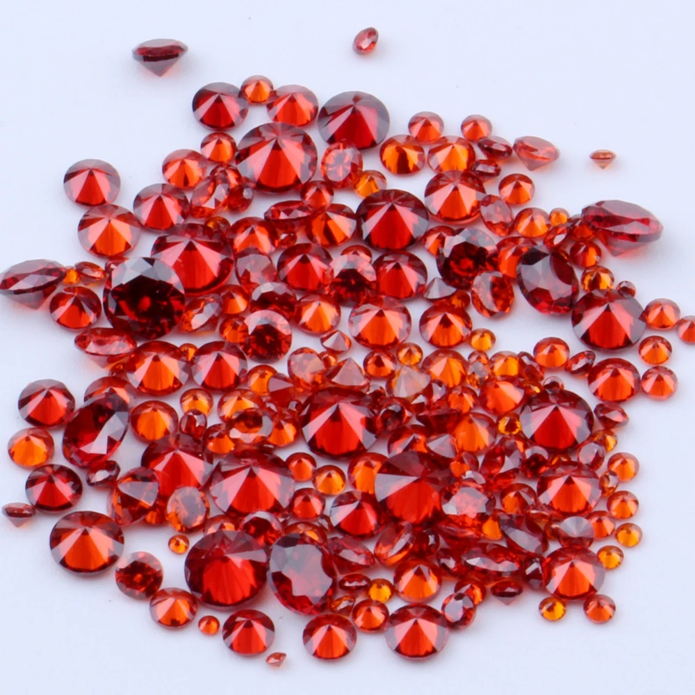 100pcs 1mm-4mm 5a And Mixed Sizes Round Beads Cut Cz Stone Brilliant ...