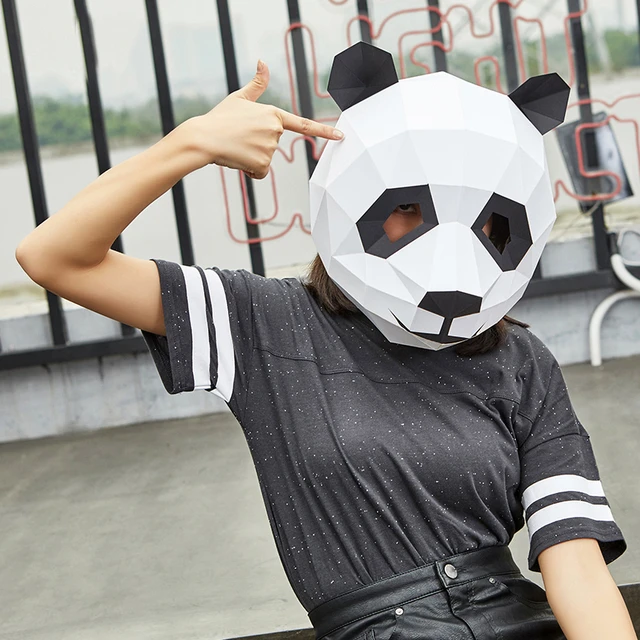 Panda Head Mask
