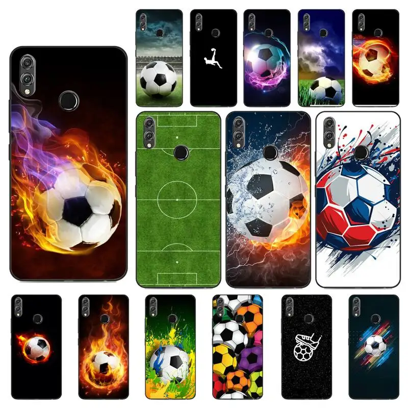Yinuoda-Fire-Football-Soccer-ball-Black-TPU-Soft-Phone-Case-Cover-for ...