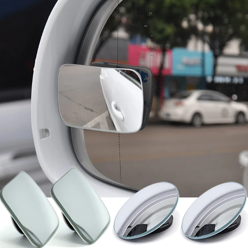 Car Outside Mirror Blind Spot Auxiliary Mirror Rear View Convex Wide ...