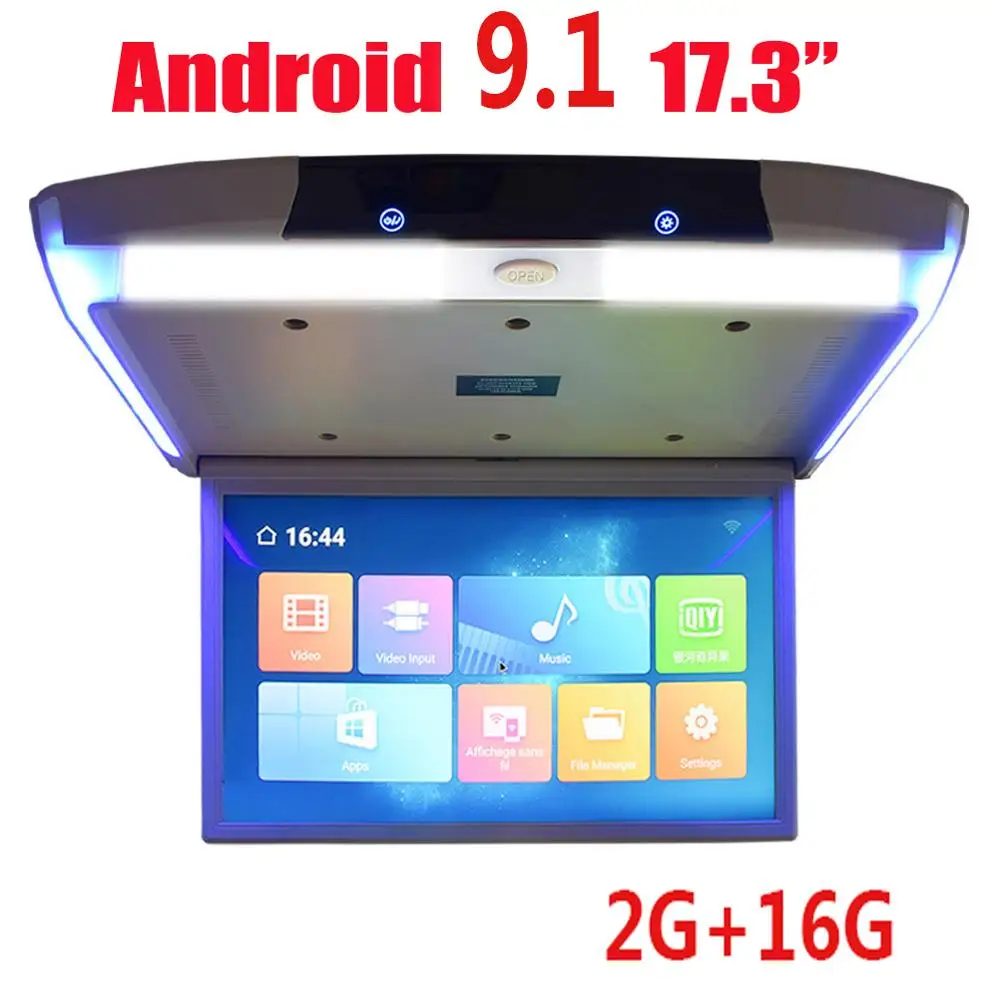17-3-Inch-Android-9-1-Car-Roof-Mount-Monitor-Ceiling-HD-1080P-Video ...
