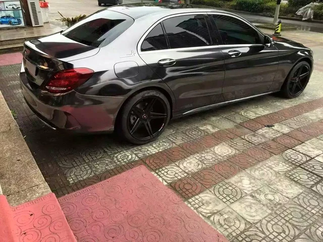 Gloss Black Vinyl Wrap Chrome Black Vinyl Wrap Sheet - Air Release ...