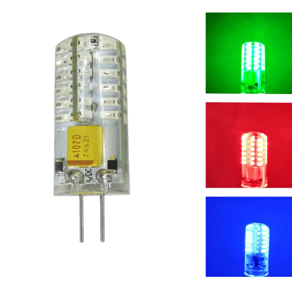 AC-DC12V-G4-red-green-white-led-replace-halogen-bulb-12V-G4-Blue-AC12V ...