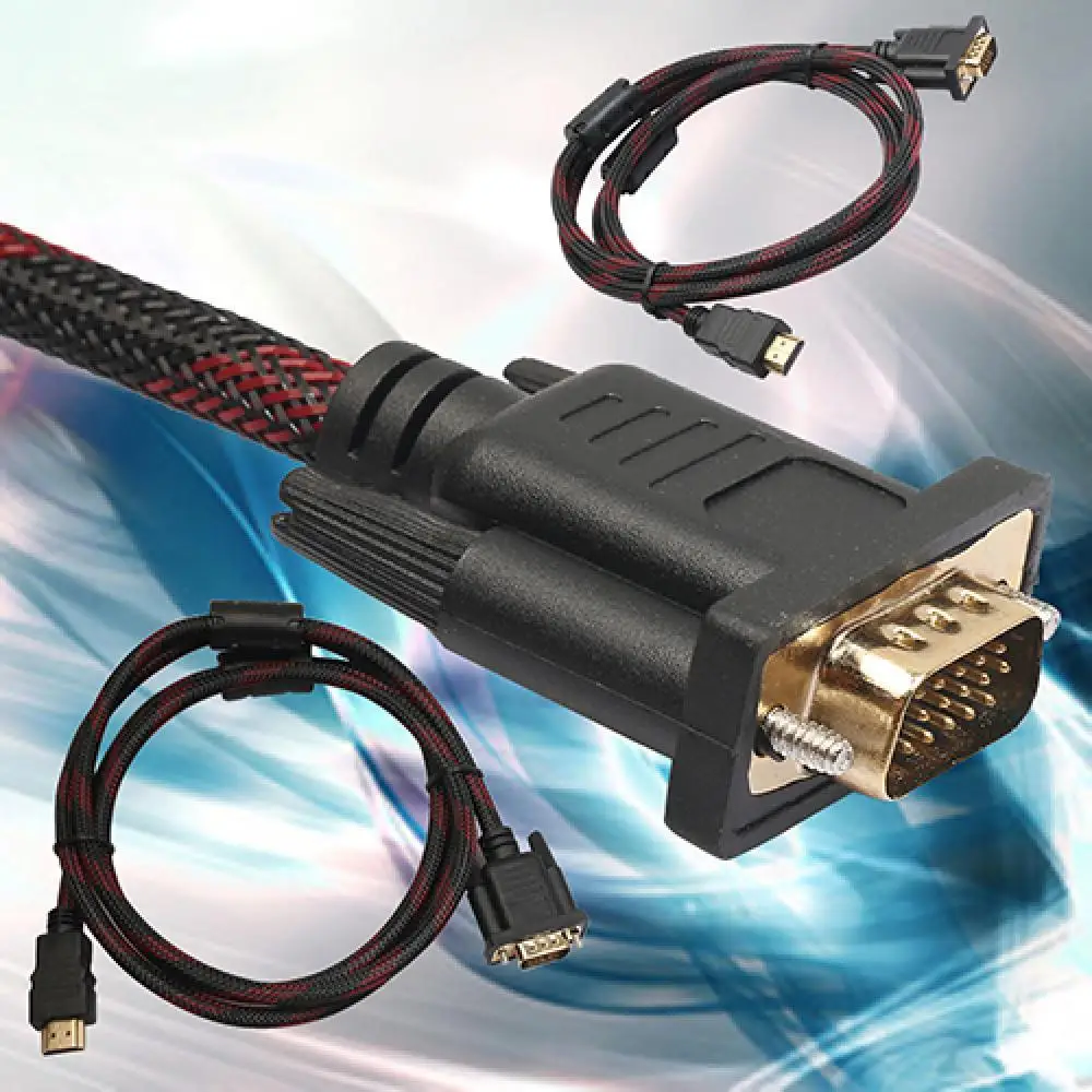 Vga Male To Hdmi Female Cable - 1080P Converter For PC To Monitor/TV ...