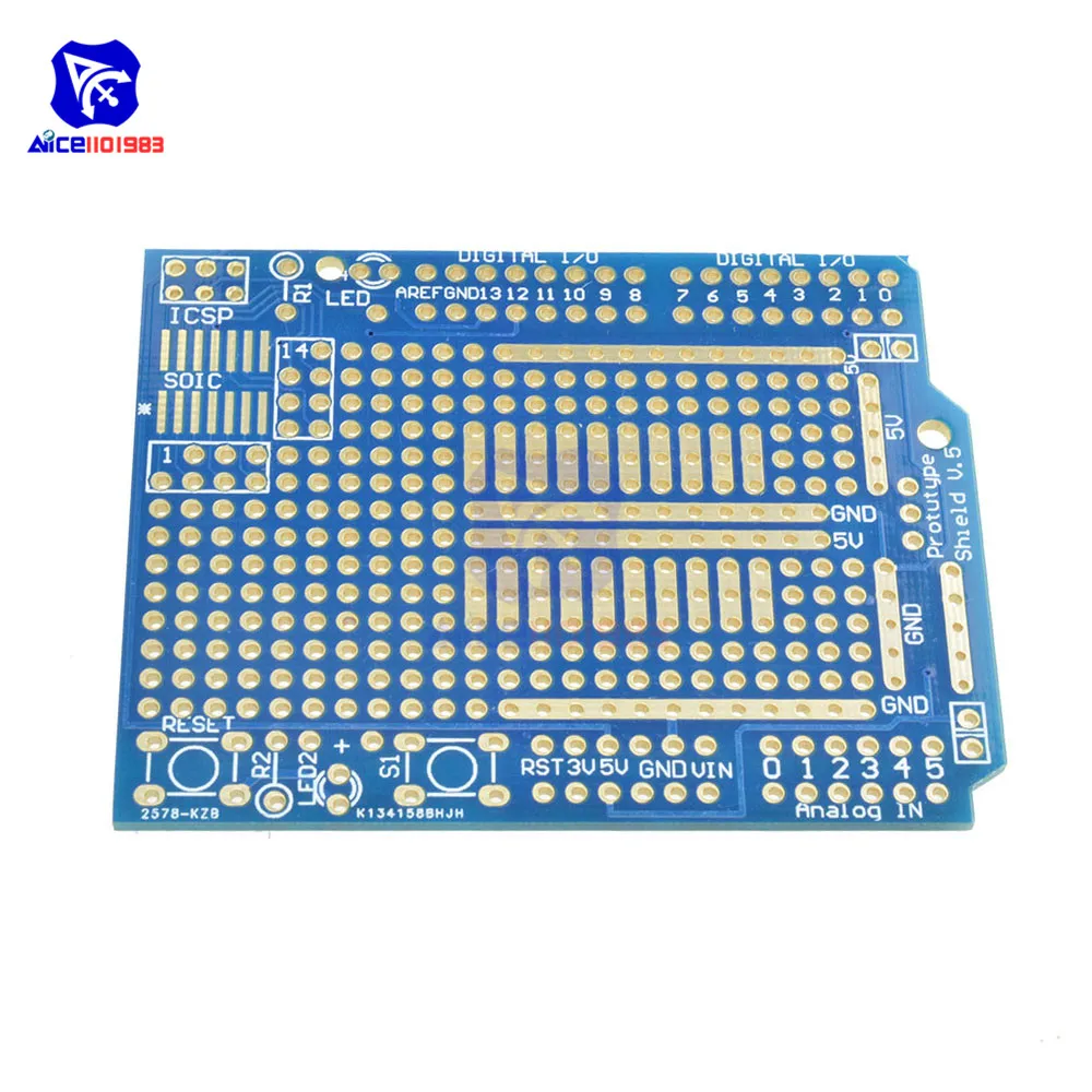【KAMDSS015】diymore Prototype PCB Board for Arduino UNO R3 FR-4 Fiber ...
