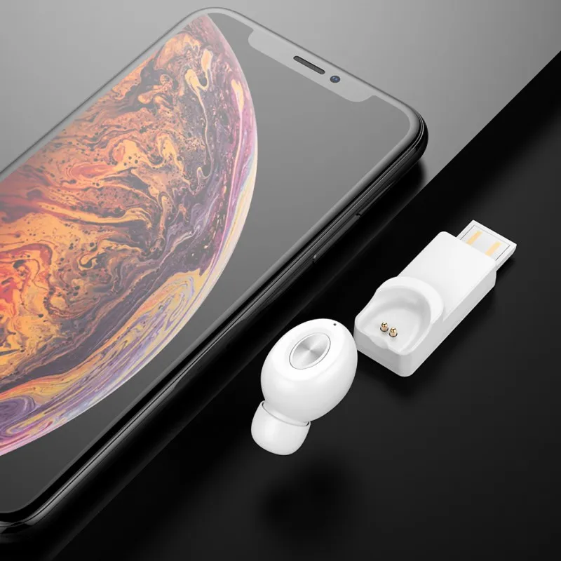 Fashion ABS Material Bluetooth V5.0 Single Ear Earbud Mini Invisible ...
