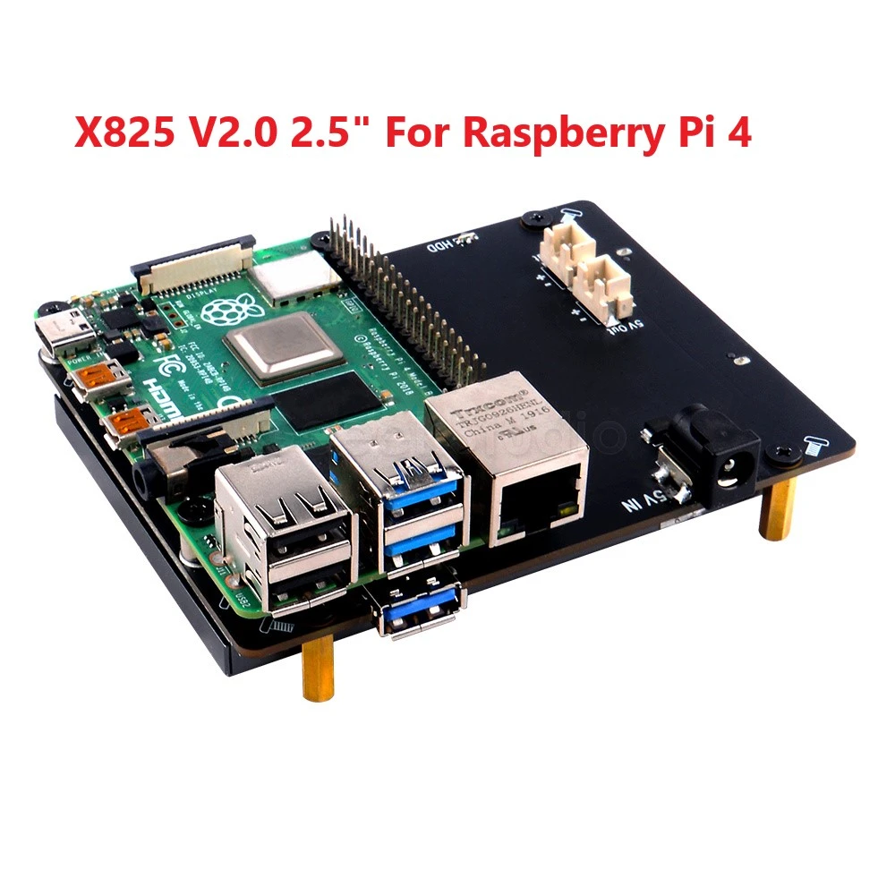 Raspberry Pi X825 V2.0 2.5 Inch Sata Hdd/ssd Storage Expansion Board ...
