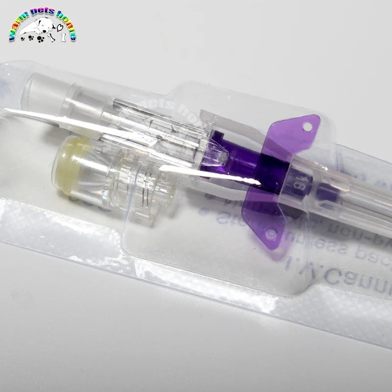 Disposable IV Cannula Intravenous Injection Catheter With Wings 22G 24G ...