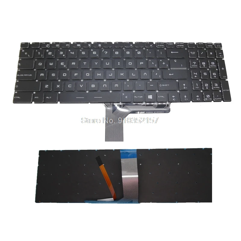 Teclado SP KR US RU FR sin marco y retroiluminado para MSI CR62 2M 6M ...