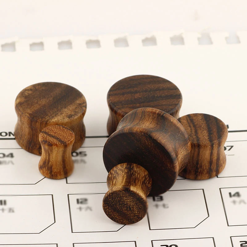 Plug Natural Wooden Gauges Ear | Flesh Plugs Earring Holes - 1pc Flesh ...