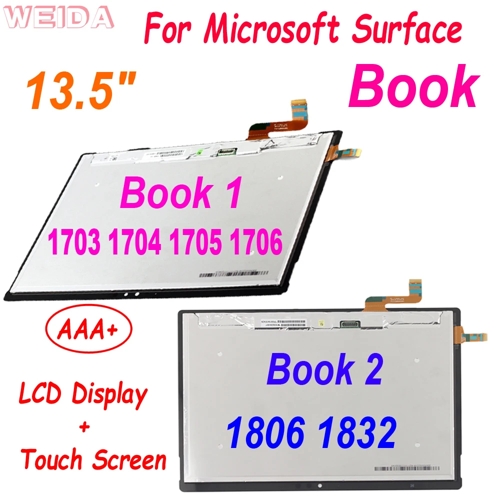 AAA-13-5-LCD-for-Microsoft-Surface-Book-1-1703-1704-1705-1706-LCD-Book ...
