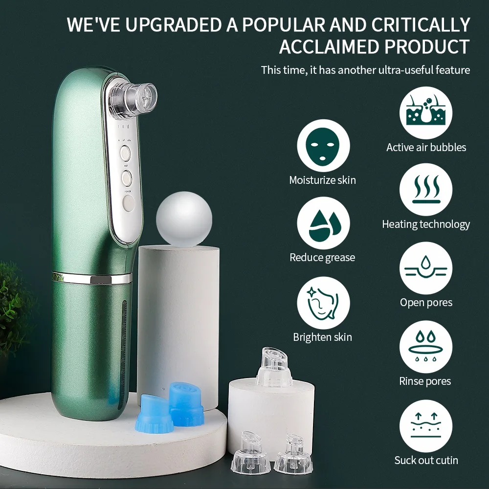 3 In 1 Heating Bubble Silicone Vacuum Acne Pore Cleansing Blackhead ...